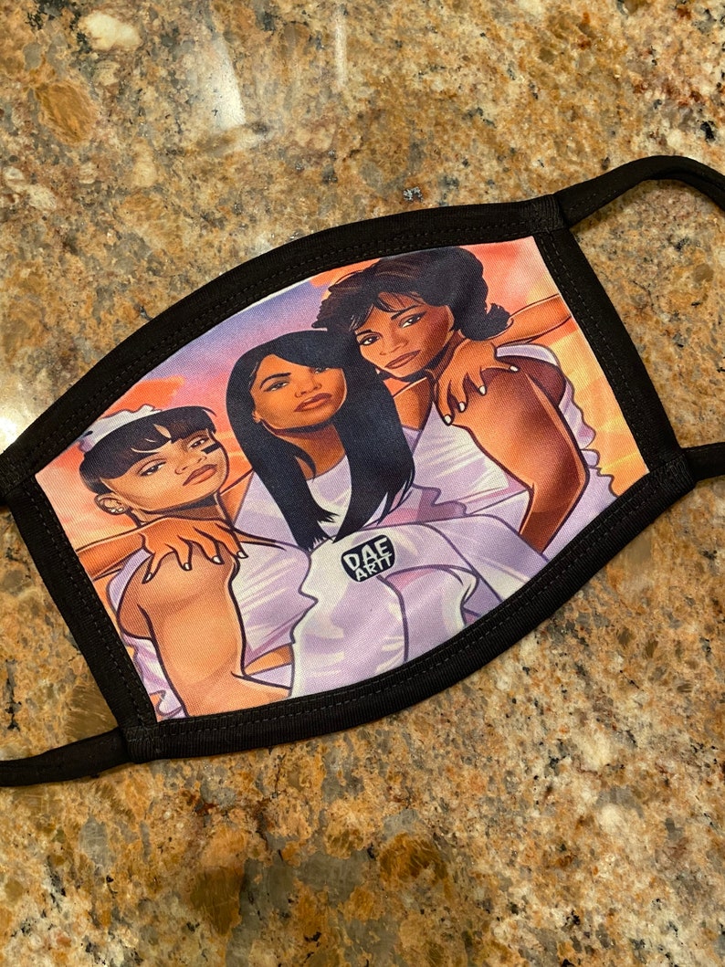TLC Left Eye Aaliyah Whitney Houston Face Mask Reusable Washable Double ...