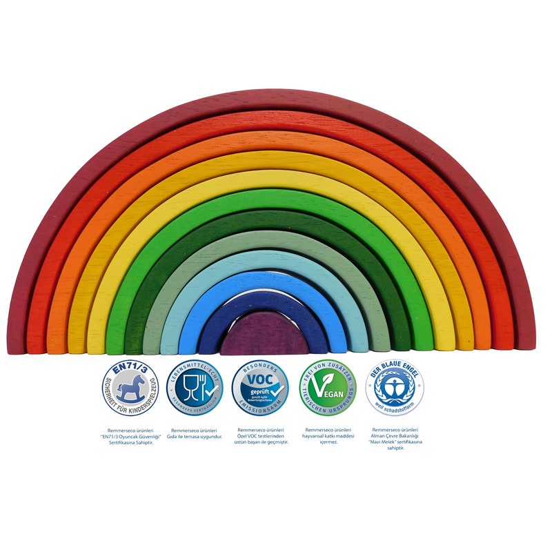 Wooden Rainbow Toy - Etsy
