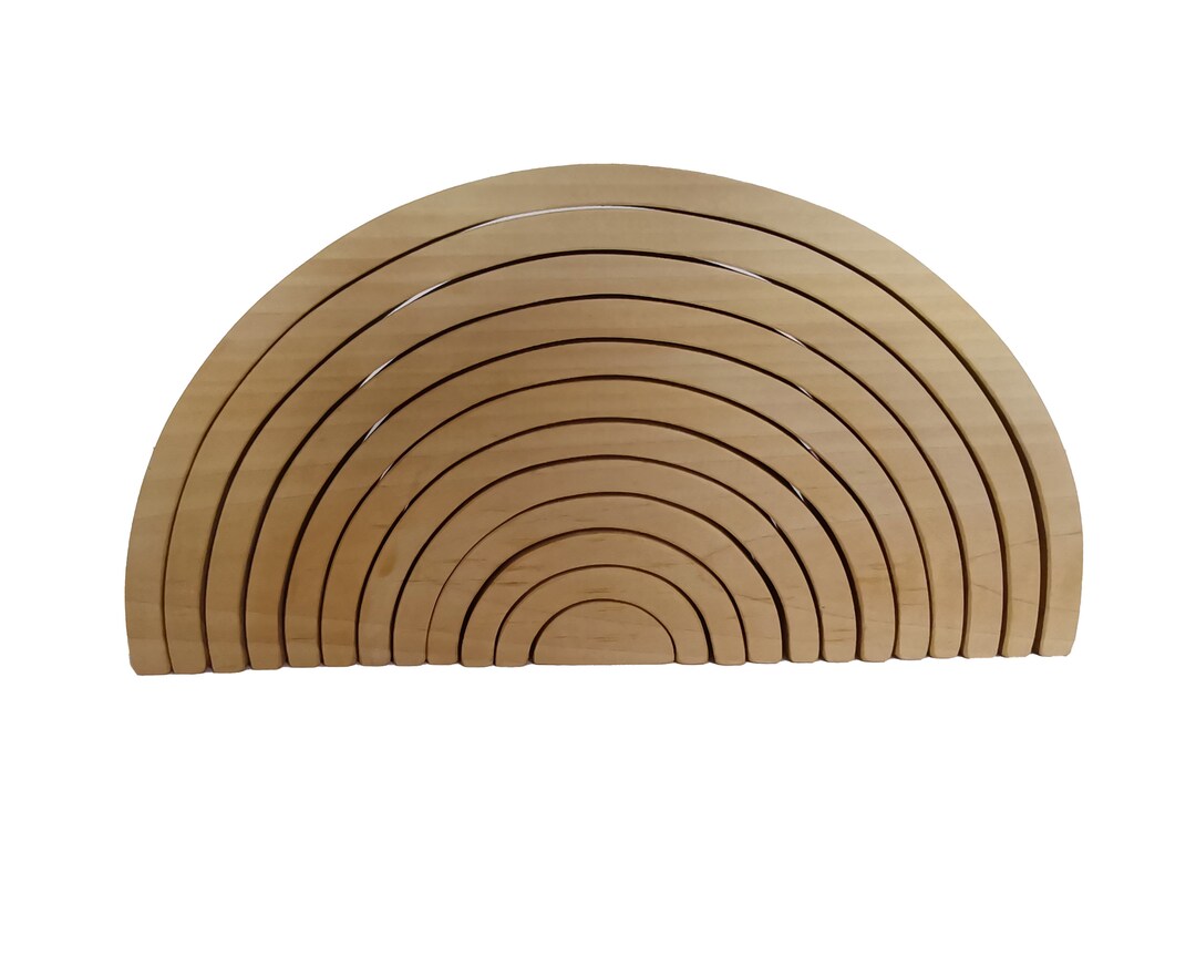 Wooden Rainbow Stacker, Tree Waldorf Rainbow Large Toy Rainbow ...