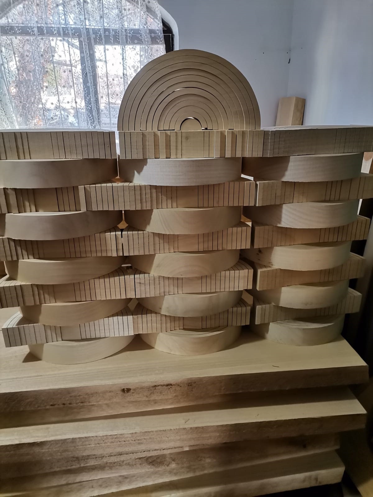 Wooden Rainbow Stacker, Tree Waldorf Rainbow Large Toy Rainbow ...