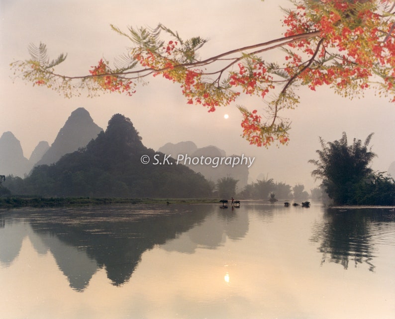 Sunrise in Gui Lin - South China - Etsy