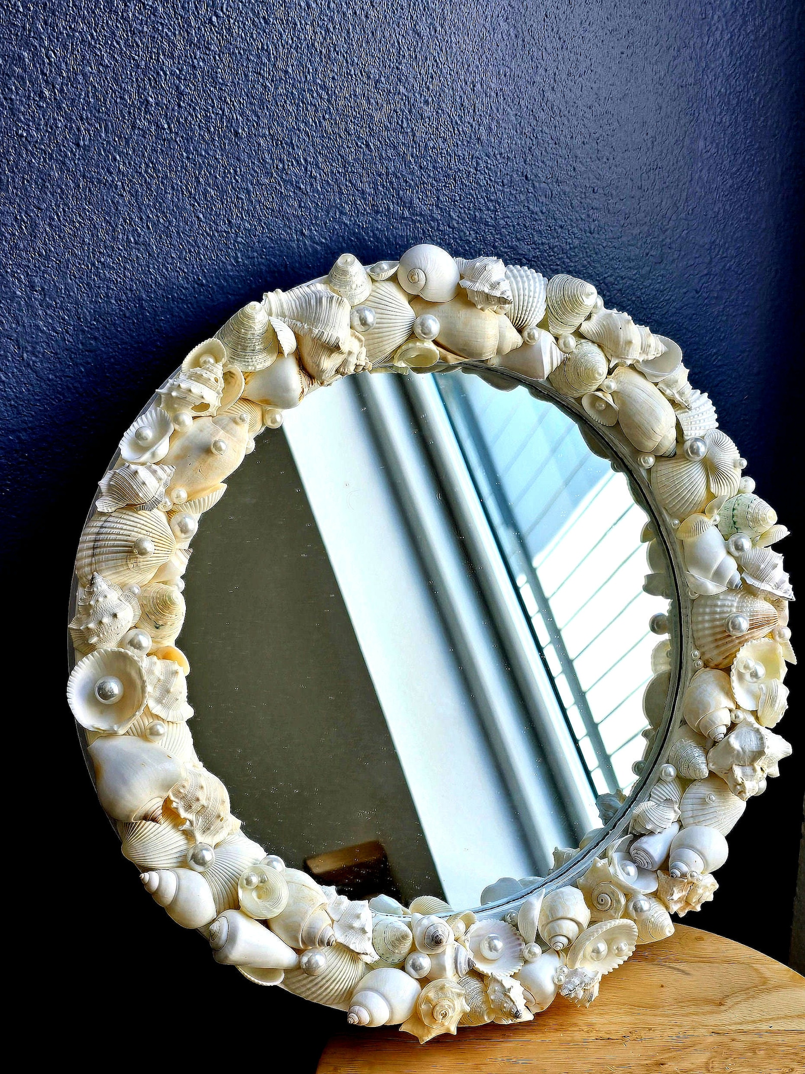 Seashell Mirror|coastal Mirror|bathroom|hallway|living Room Coastal ...