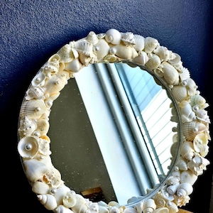 Seashell Mirror|coastal Mirror|bathroom|hallway|living Room Coastal ...