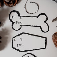 Gothic Christmas Gift Tags Vintage Printable Download Witchy Gift ...