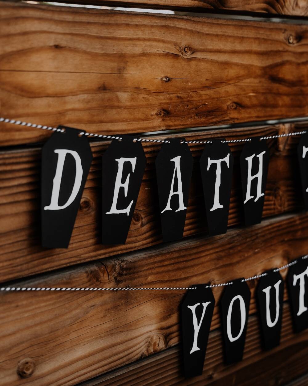 Death to My Youth Banner Birthday Coffin Banner Funeral - Etsy