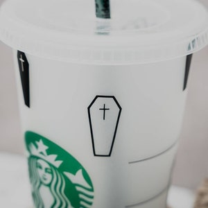 Gothic Coffin Starbucks Tumbler, Gothic Witch Gifts, Personalized Cold ...