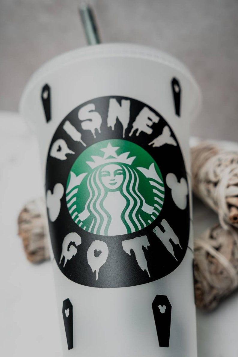 Disney Goth Hidden Mickey Mouse Coffin Starbucks Cold Cup - Etsy
