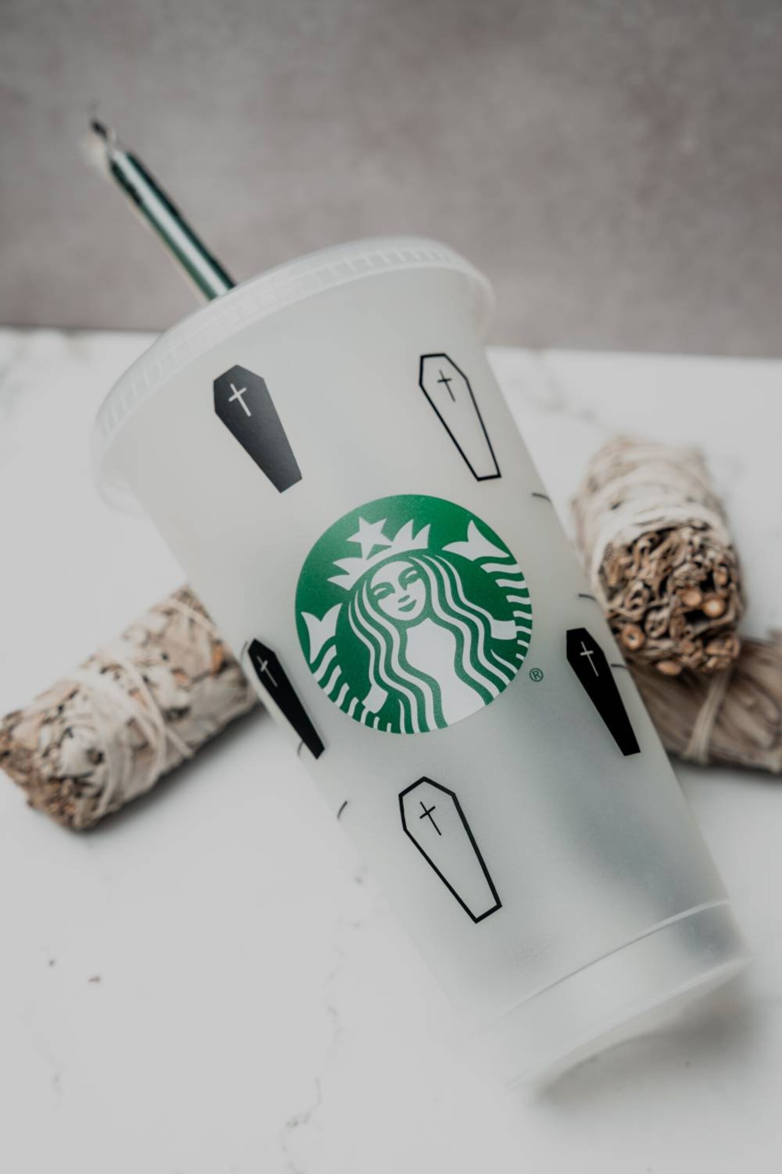 Gothic Coffin Starbucks Tumbler Gothic Witch Gifts | Etsy