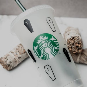 Gothic Coffin Starbucks Tumbler, Gothic Witch Gifts, Personalized Cold ...