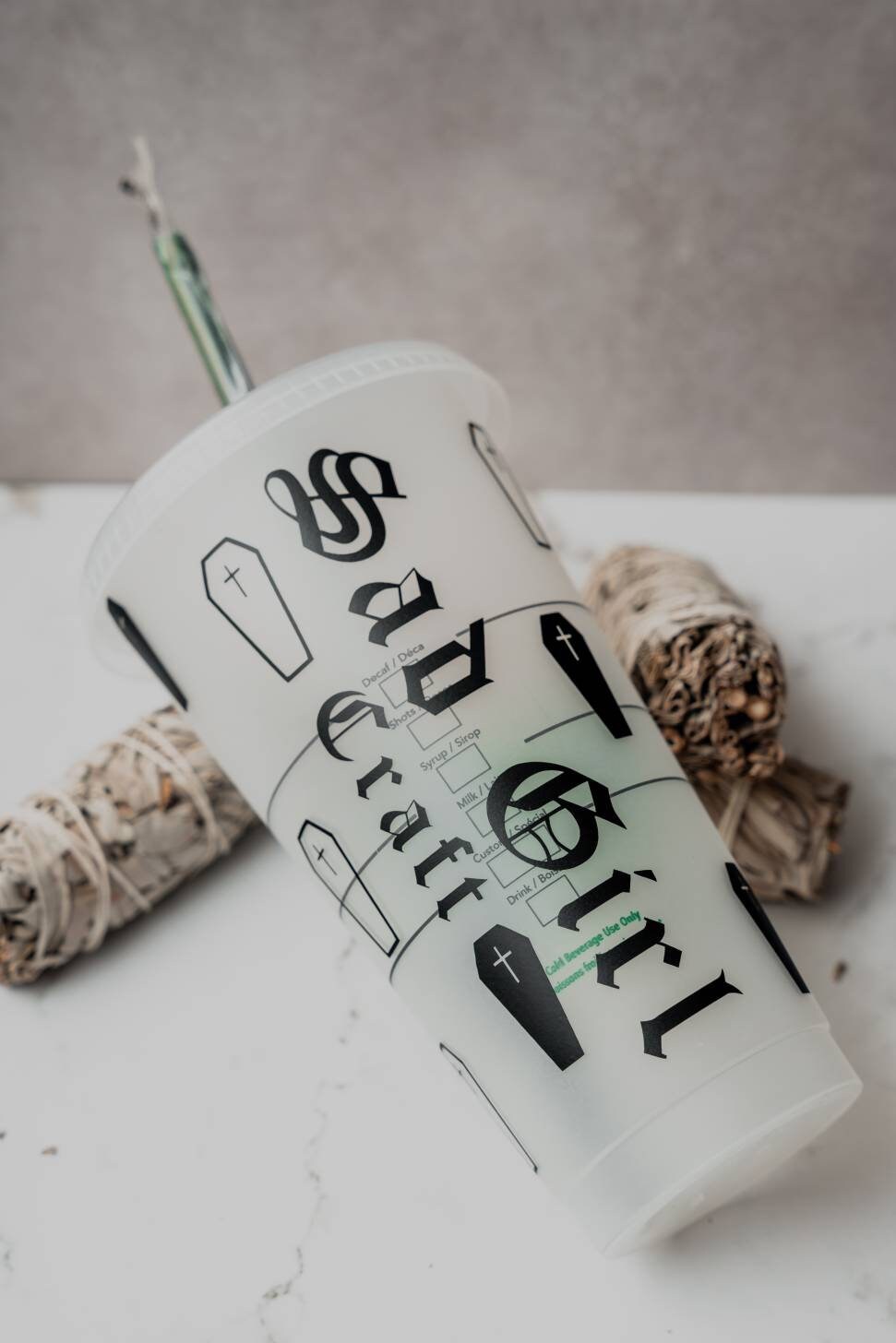 Gothic Coffin Starbucks Tumbler Gothic Witch Gifts | Etsy