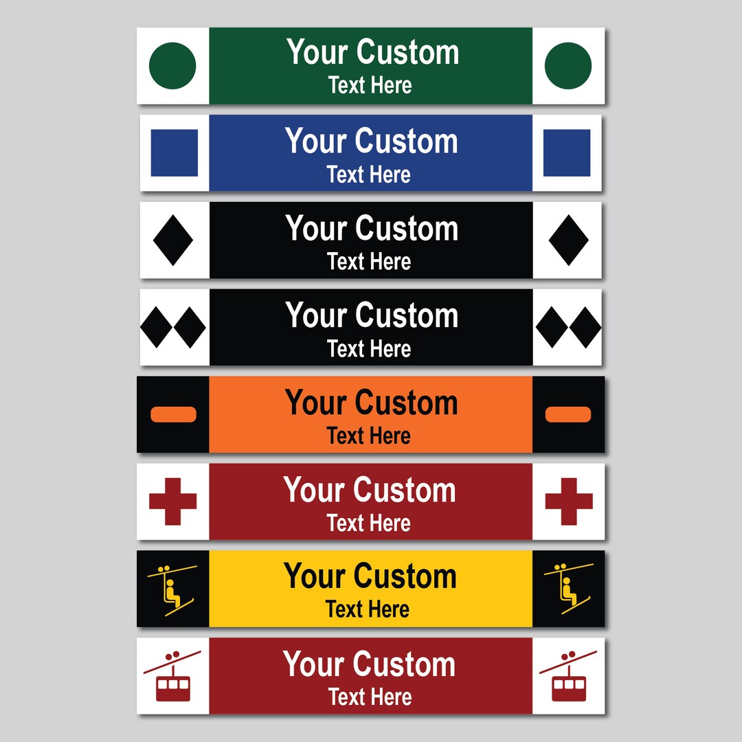 Large Personalized Ski Trail Sign Custom Ski Run Metal Decor - Etsy