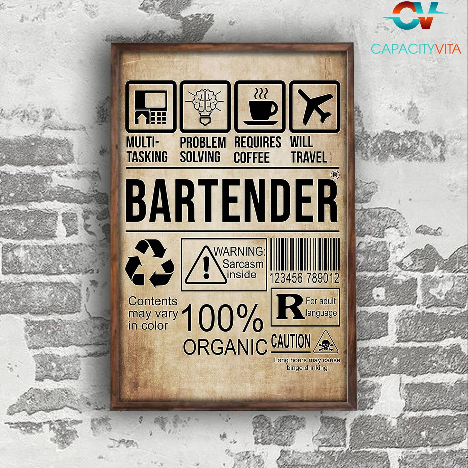 Bartender Poster Drinking Liquors Poster Bartender Multi Tasks Etsy