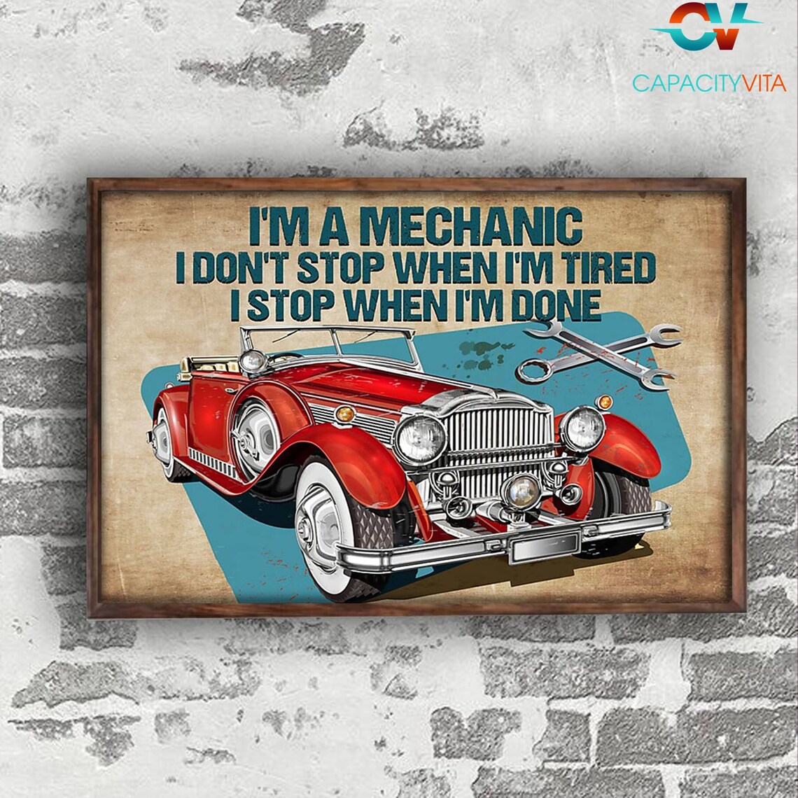 Mechanic Poster I'm A Fixing Car Machine Poster Wall Art | Etsy