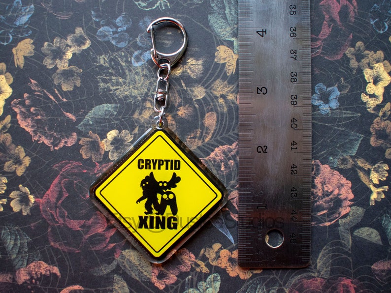 Cryptid Crossing Road Sign Acrylic Charm - Etsy