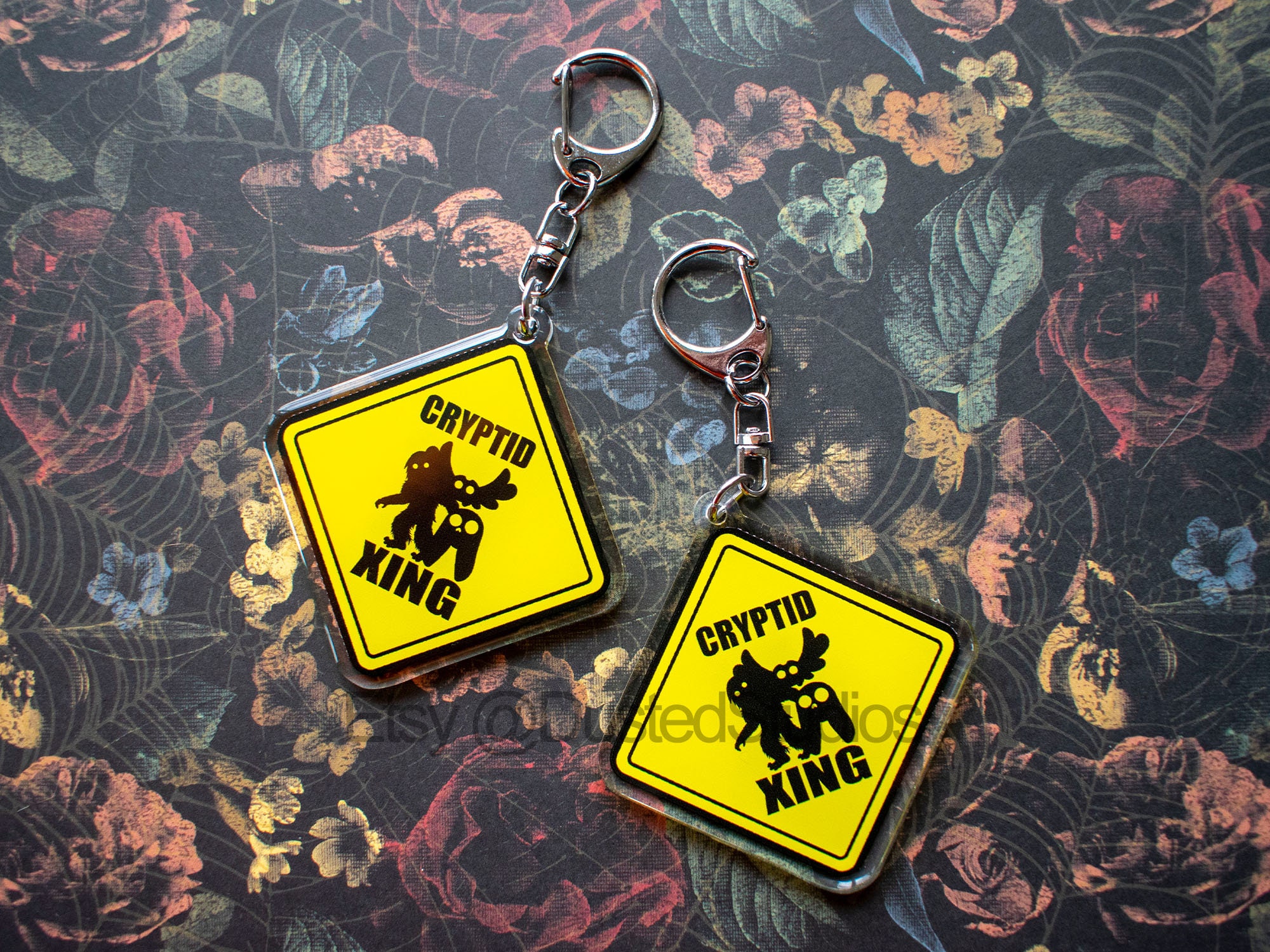 Cryptid Crossing Road Sign Acrylic Charm - Etsy
