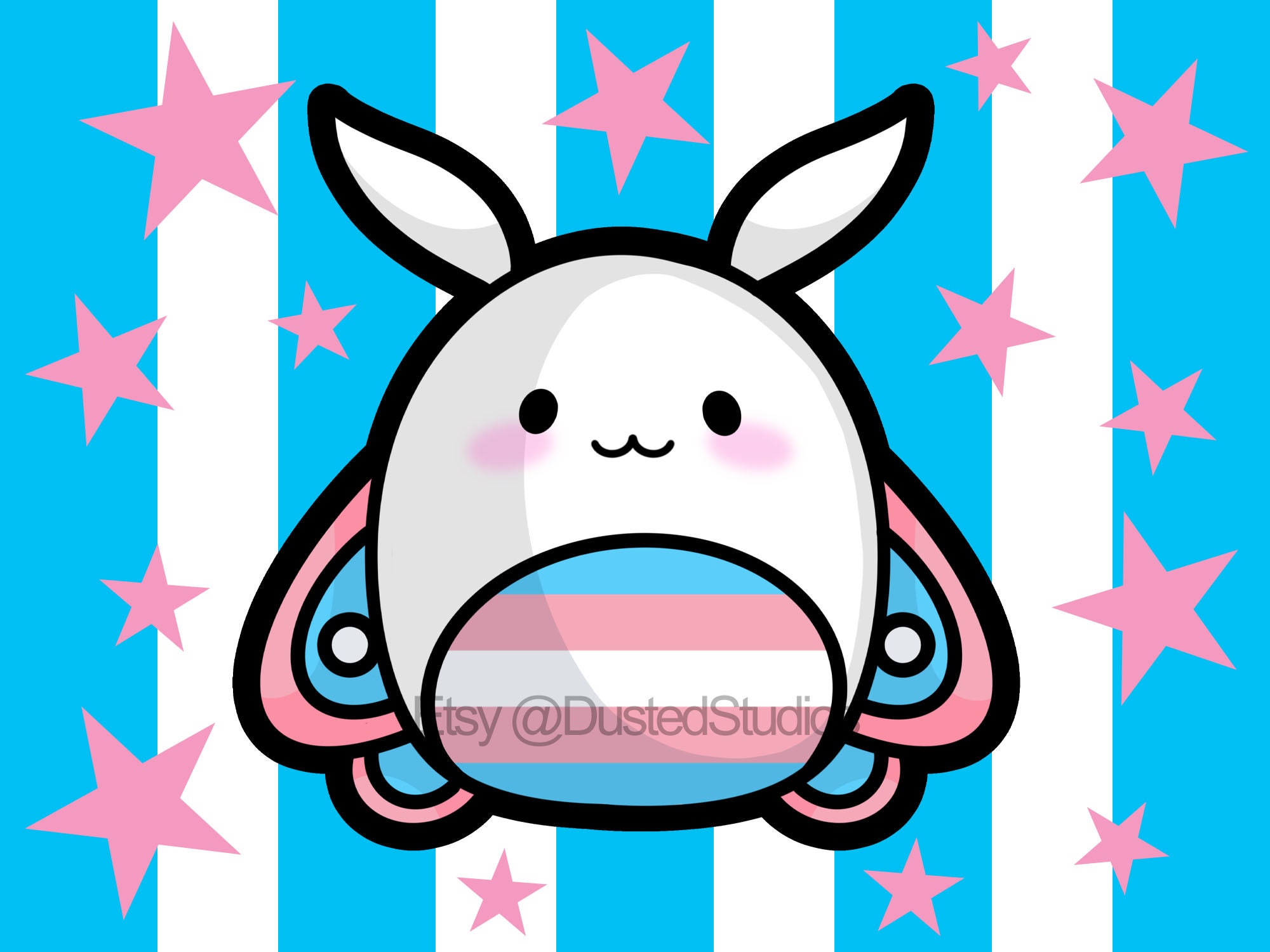 Transgender Pride Moth Gloss Sticker - Etsy