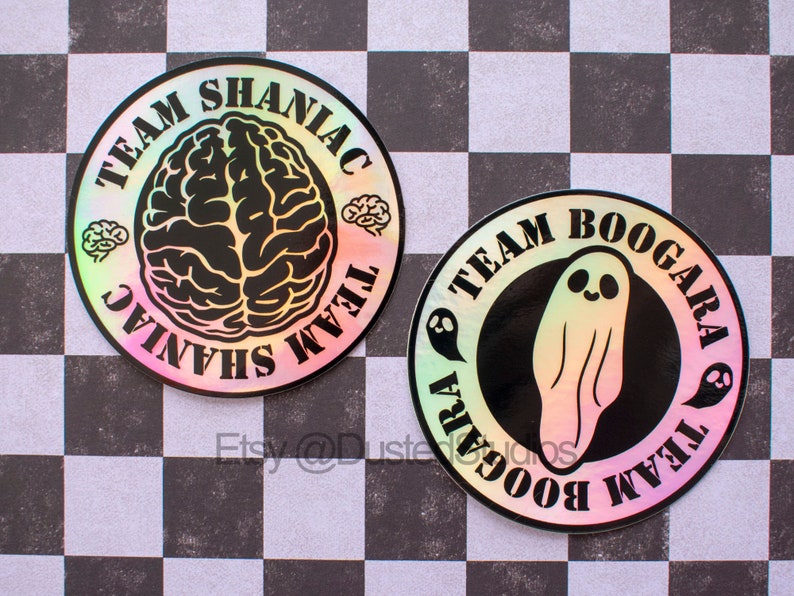 Team Boogara & Team Shaniac Ghoul Boys Waterproof Vinyl Holographic ...