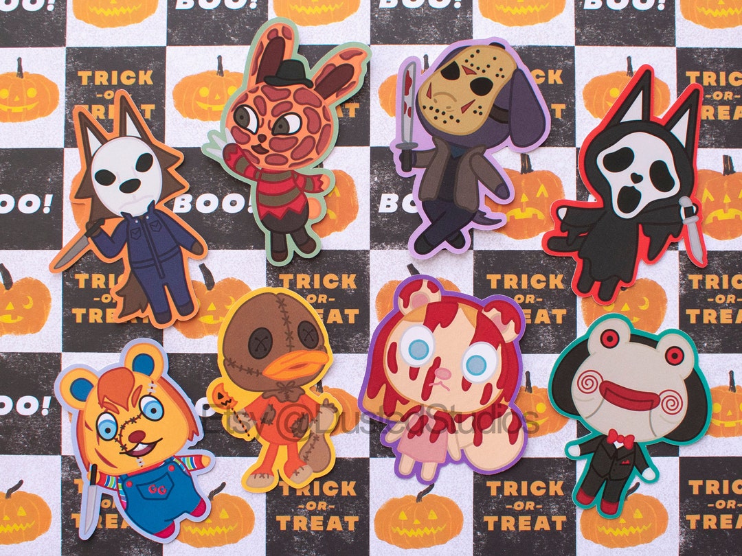 Horror Crossing - Scary Movie Icon Gloss Stickers - Series 1 - Etsy