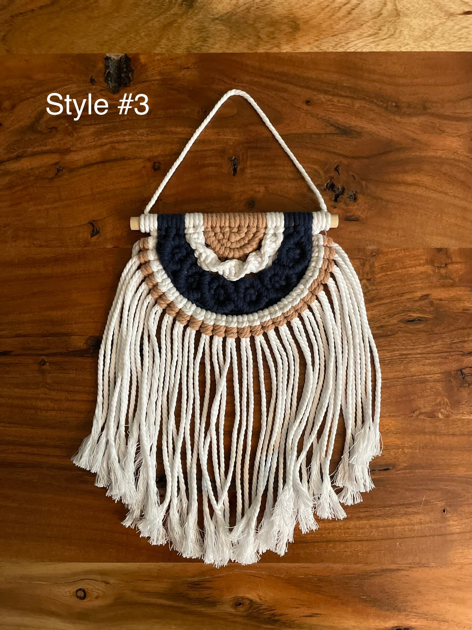 Small Semi-circle Macrame Wall Hanging - Etsy