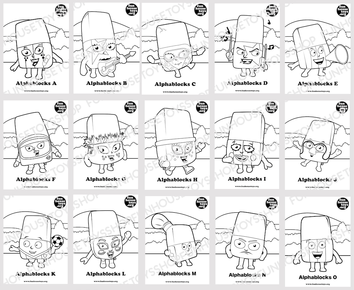 Alphablocks A To Z Coloring Page Coloring Pages