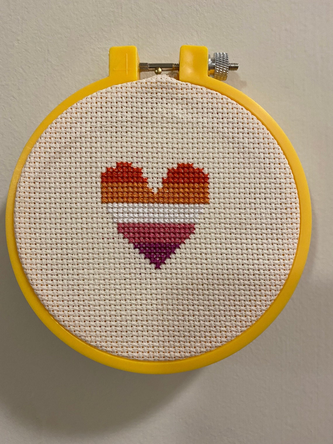 Lesbian Pride Heart Cross Stitch Pattern - Etsy