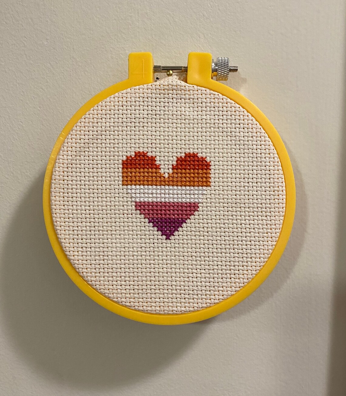 Lesbian Pride Heart Cross Stitch Pattern - Etsy