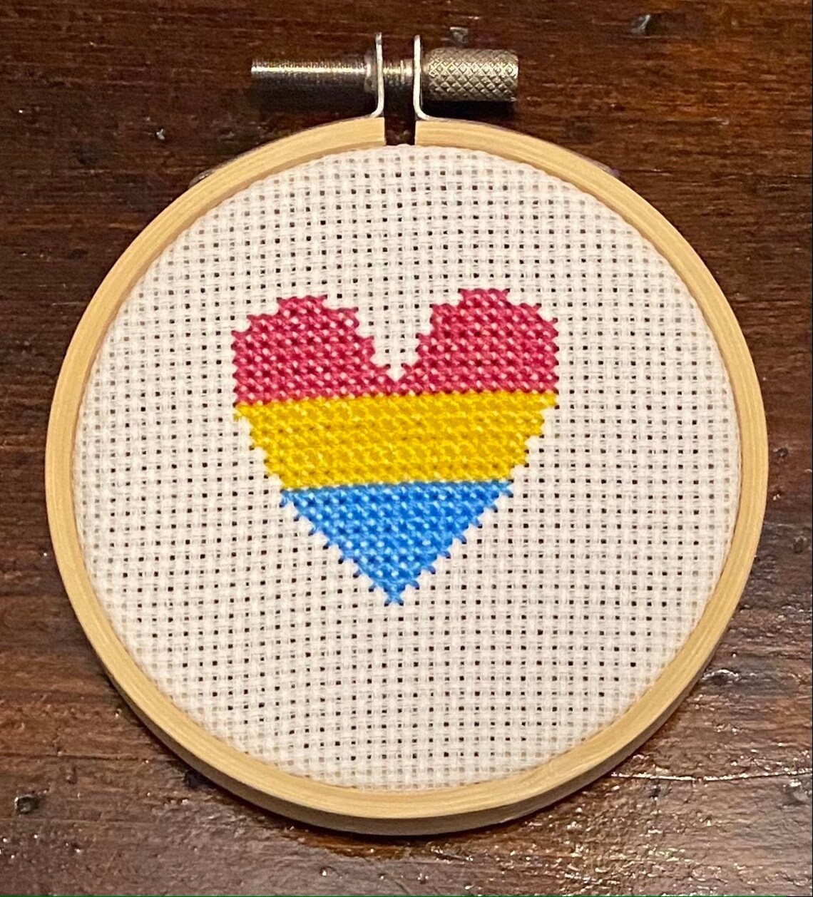 Pansexual Pride Heart Cross Stitch Pattern - Etsy