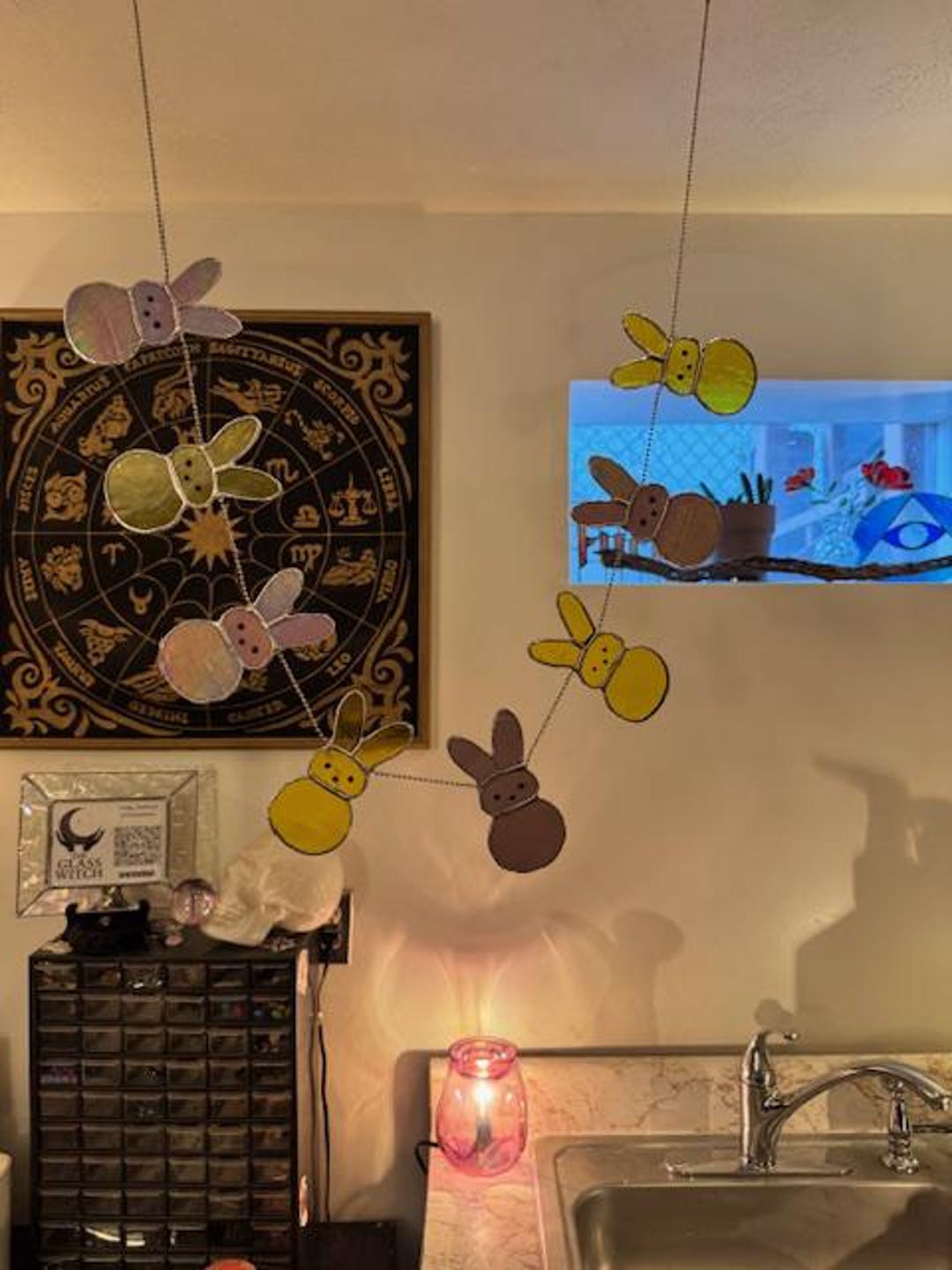 Peeps Stained Glass Garland - Etsy