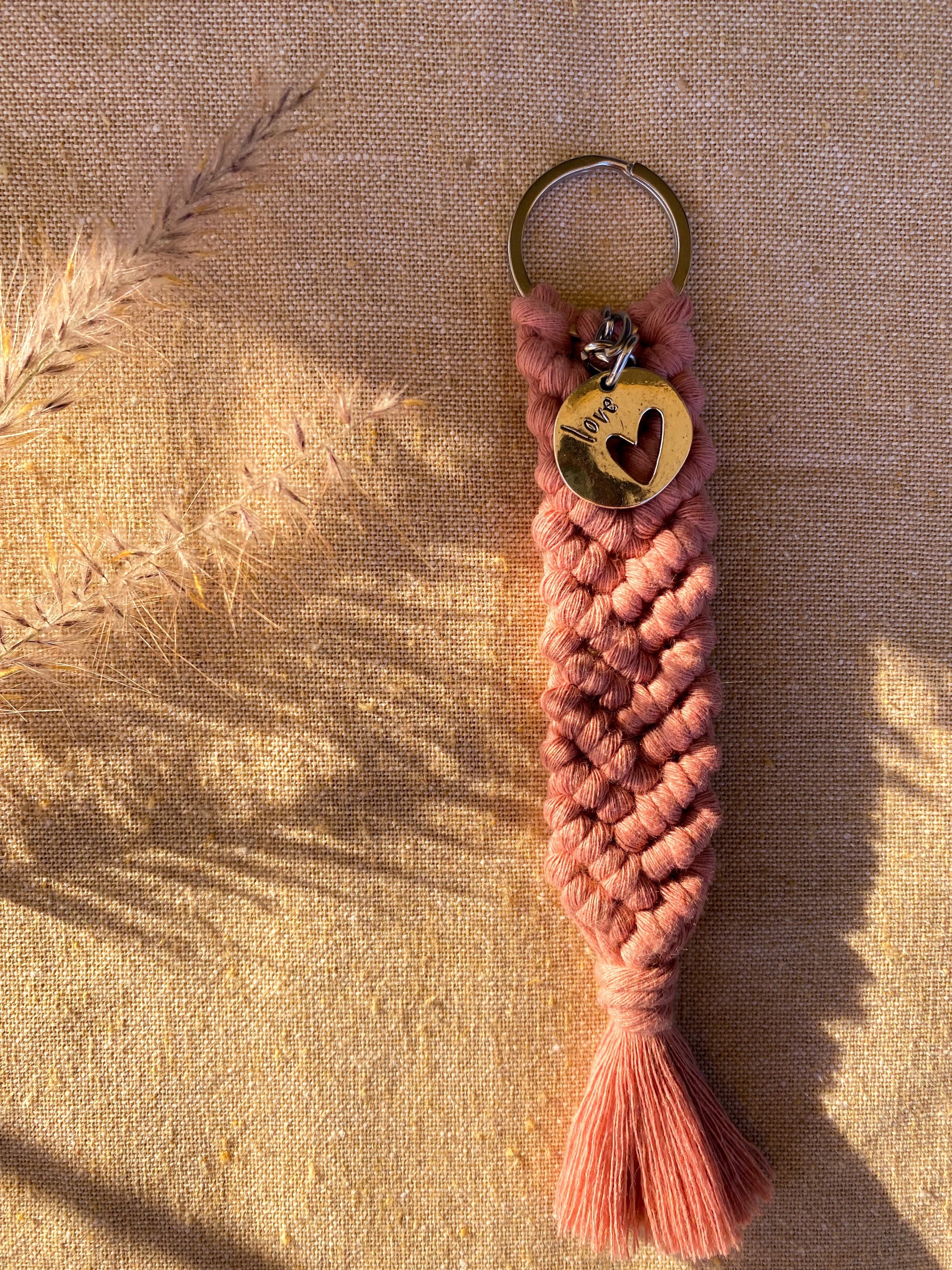 Personalised Macrame Keychain With a Special Message, Eco Friendly ...