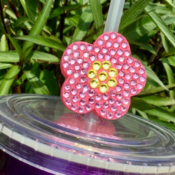 Flower Straw Topper - Etsy