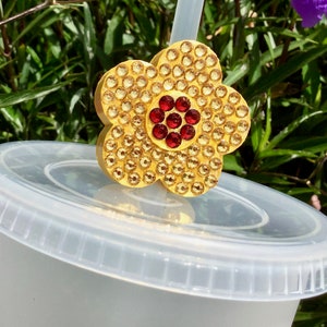 Bling Flower Straw Topper Straw Buddy Straw Charm Straw Decoration - Etsy