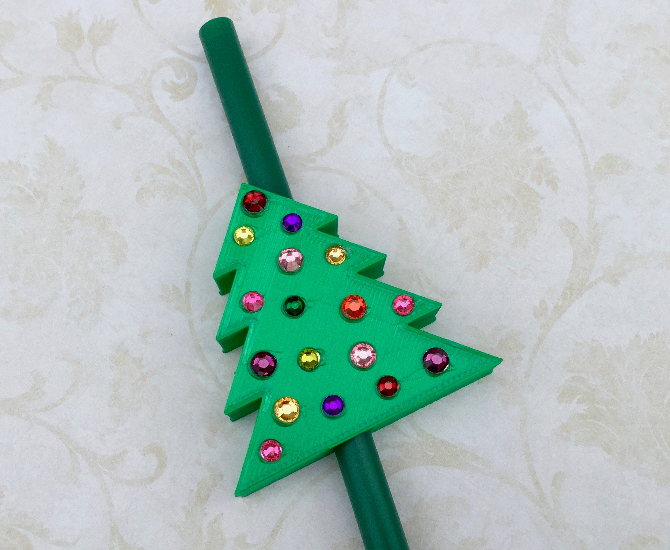 Christmas Tree Straw Topper Straw Buddy Straw Charm Straw - Etsy
