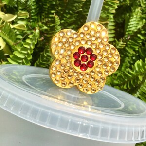 Bling Flower Straw Topper Straw Buddy Straw Charm Straw Decoration - Etsy