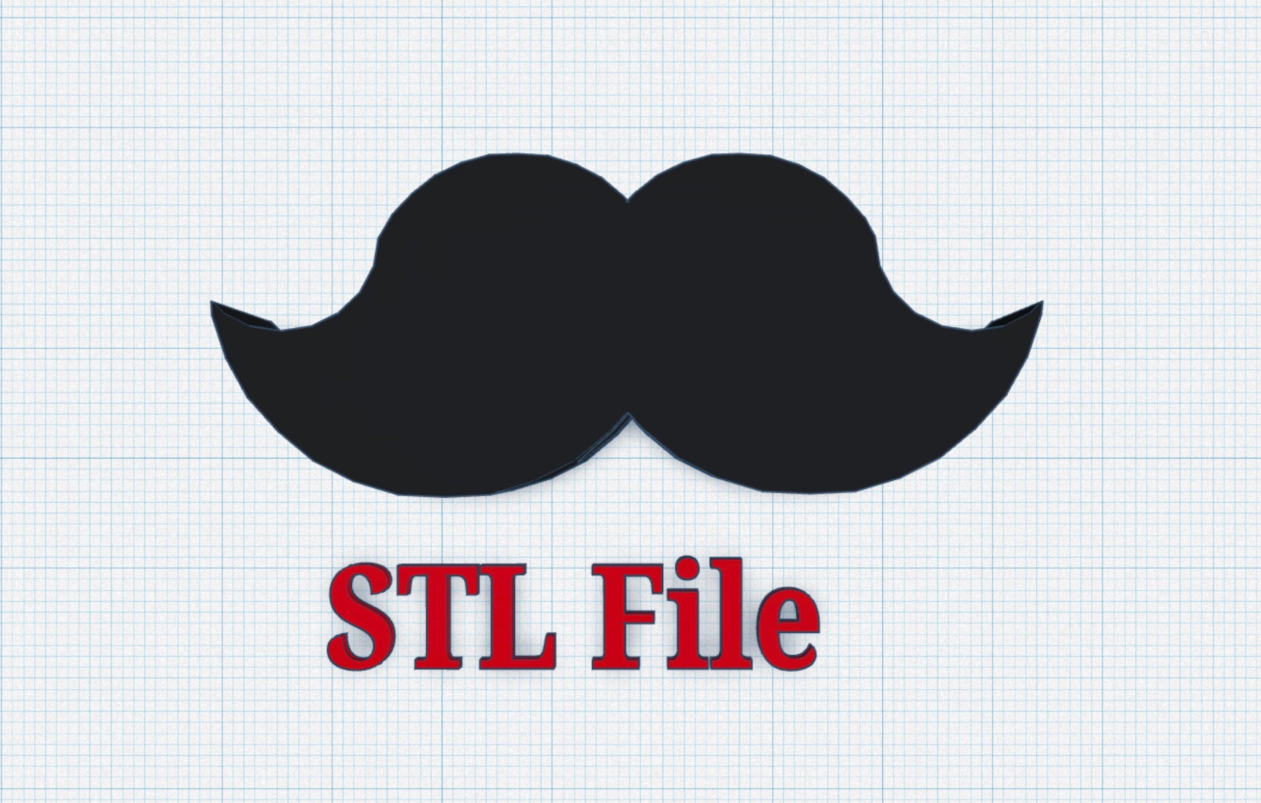Mustache Straw Topper STL File for 3D Printing Digital - Etsy