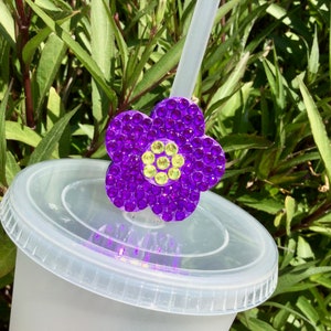 Bling Flower Straw Topper Straw Buddy Straw Charm Straw Decoration - Etsy