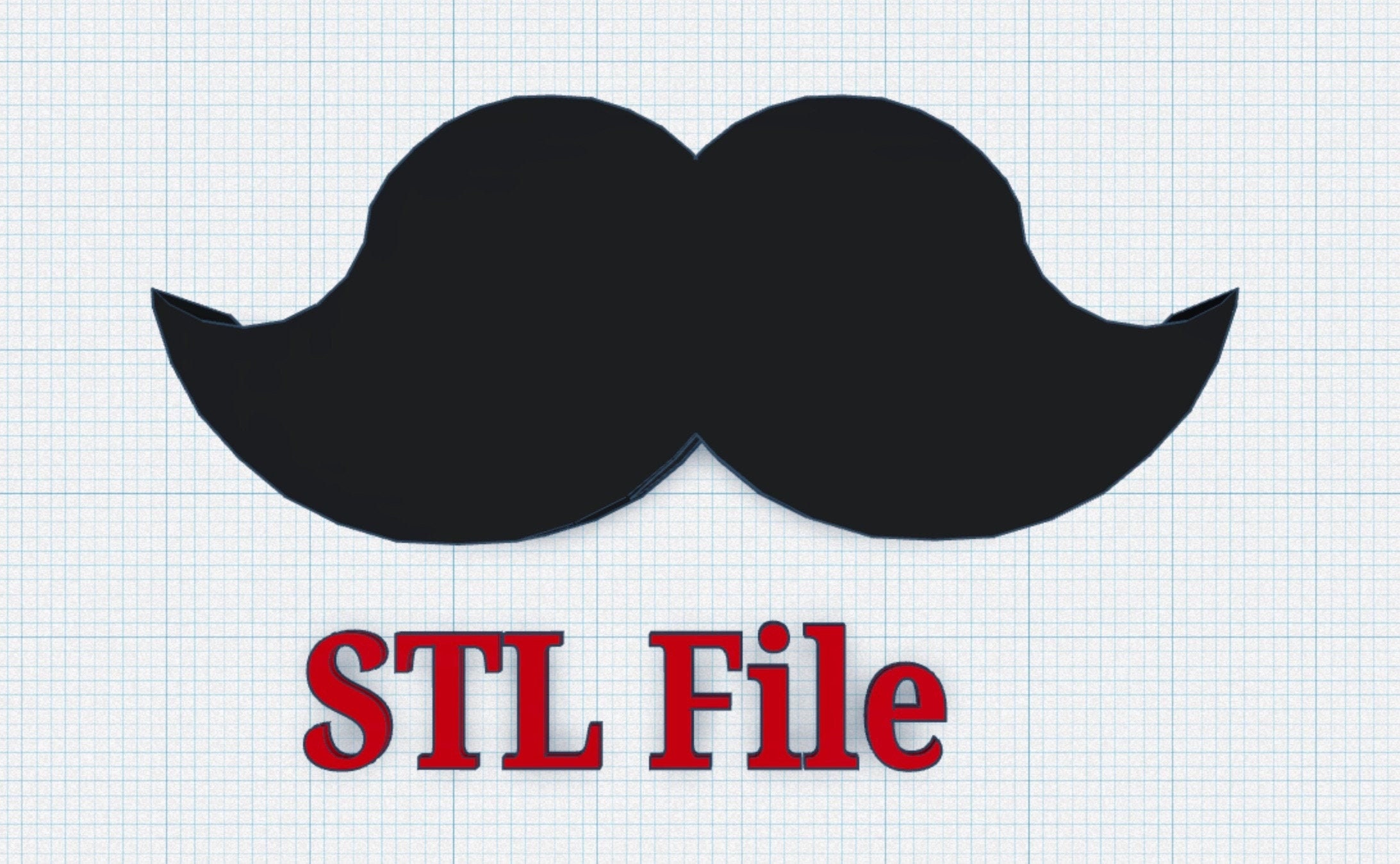 Mustache Straw Topper STL File for 3D Printing Digital - Etsy