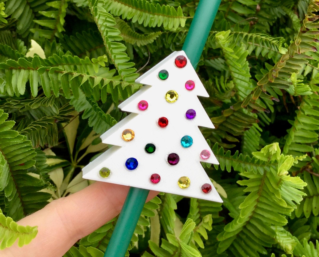 Christmas Tree Straw Topper Straw Buddy Straw Charm Straw Decoration - Etsy