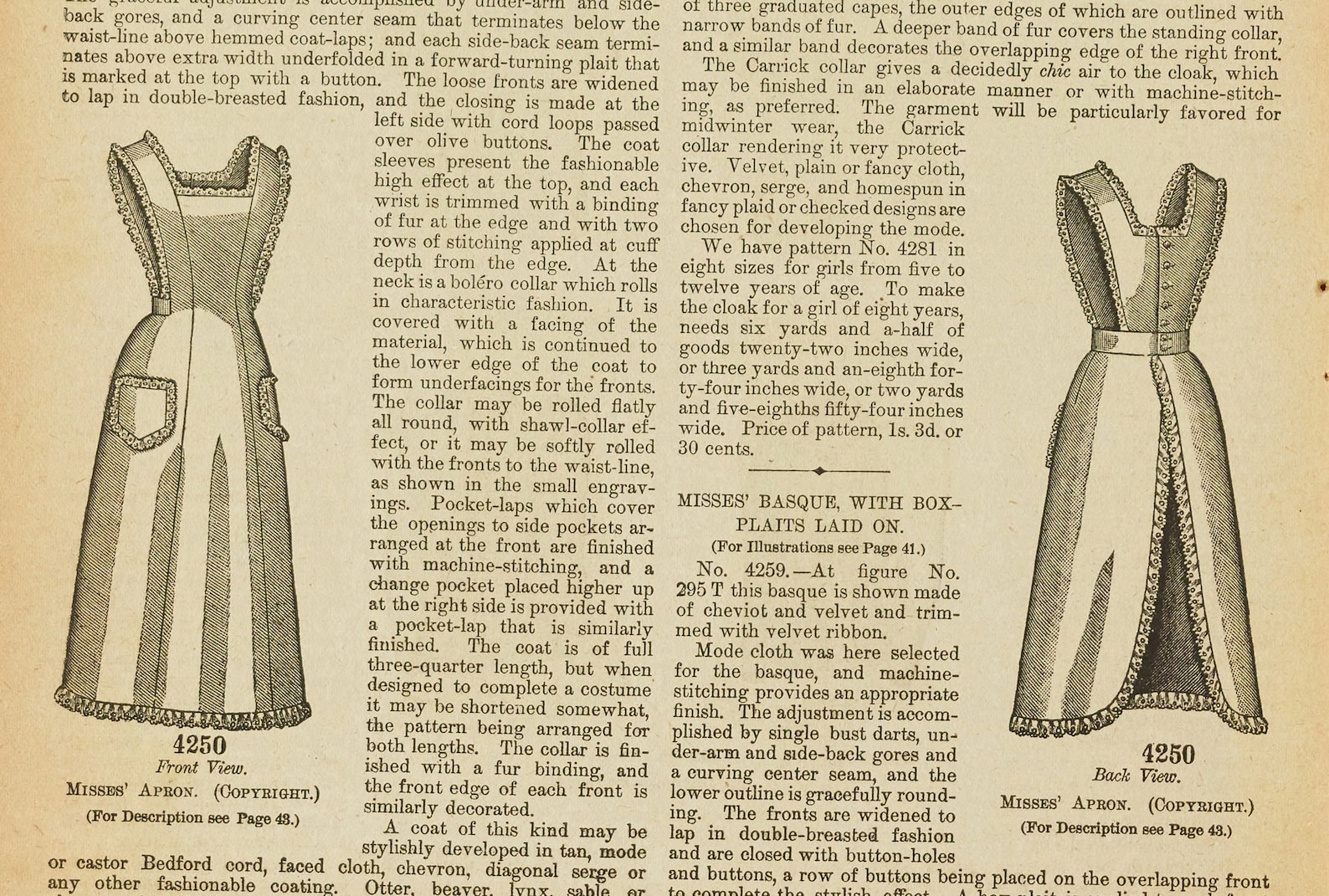 Pinafore rosa Victorian Apron Linen Edwardian - Etsy