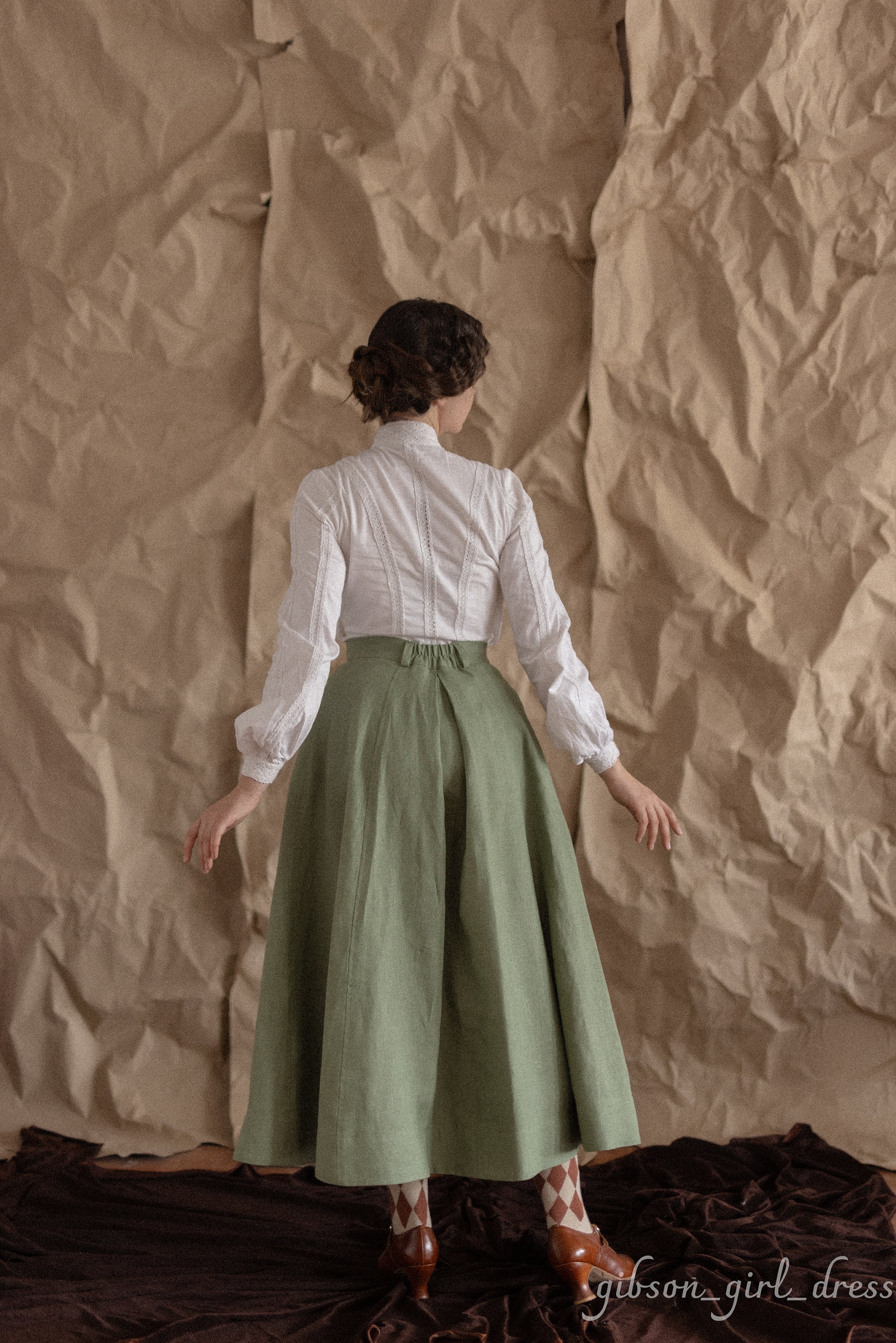 Edwardian Walking Skirt “isadora”, Gibson Girl Skirt, 1910s Historical ...