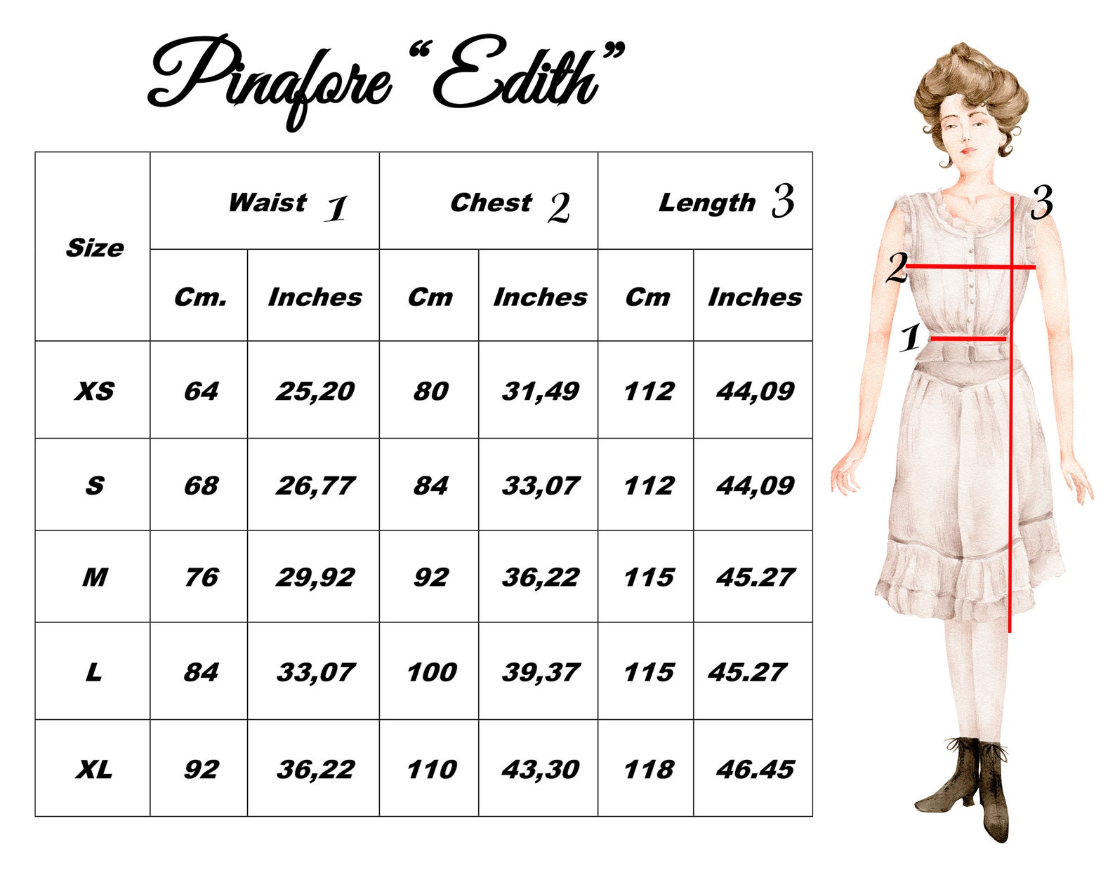 Pinafore edith Victorian Apron Linen Edwardian Pinafore - Etsy