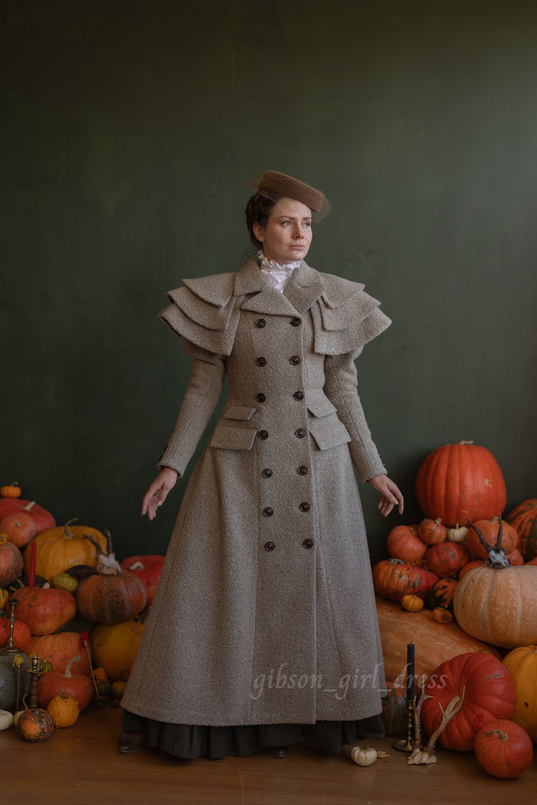 Edwardian Style Wool Coat: Vintage Inspired Cape Coat - Etsy