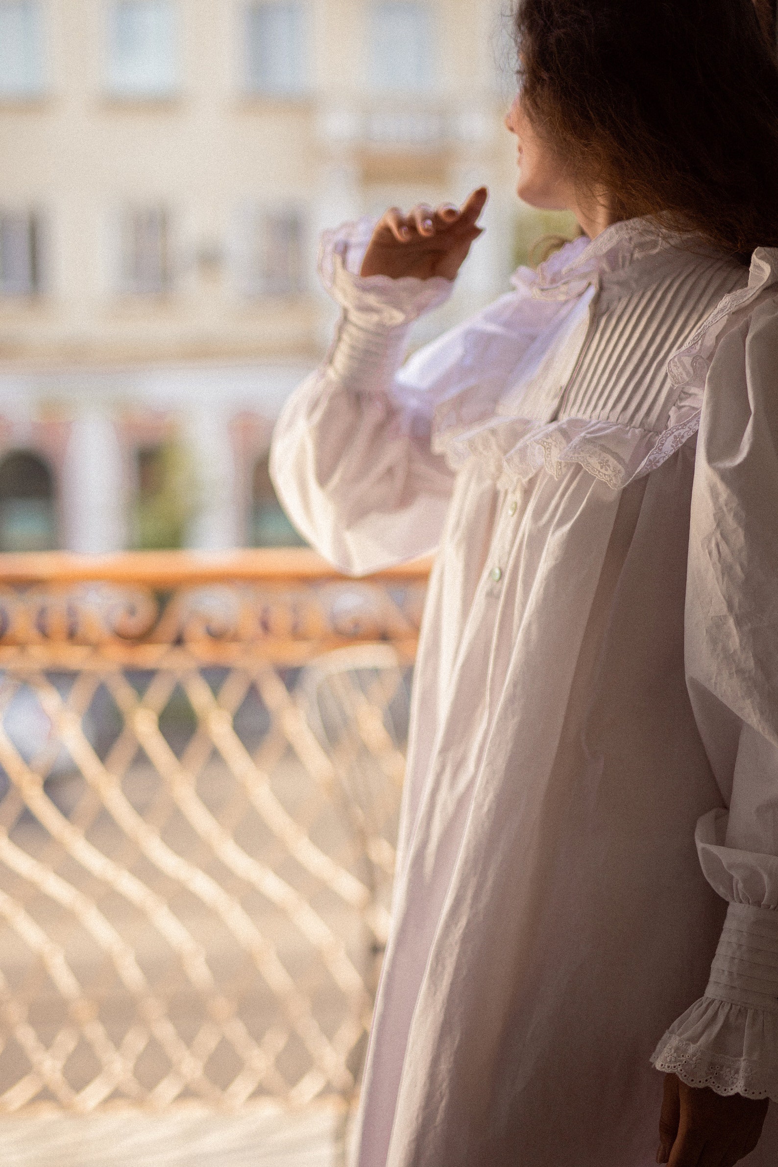Nightgown "victoria" Edwardian Victorian Long Cotton Women Night Gown ...