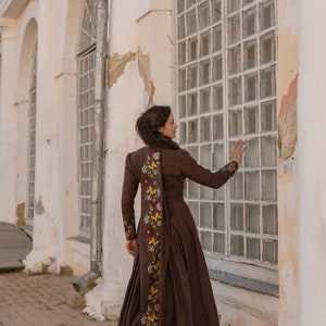 Dress "ethel" Home Robe With Watteau Back Edwardian Victorian Gown ...