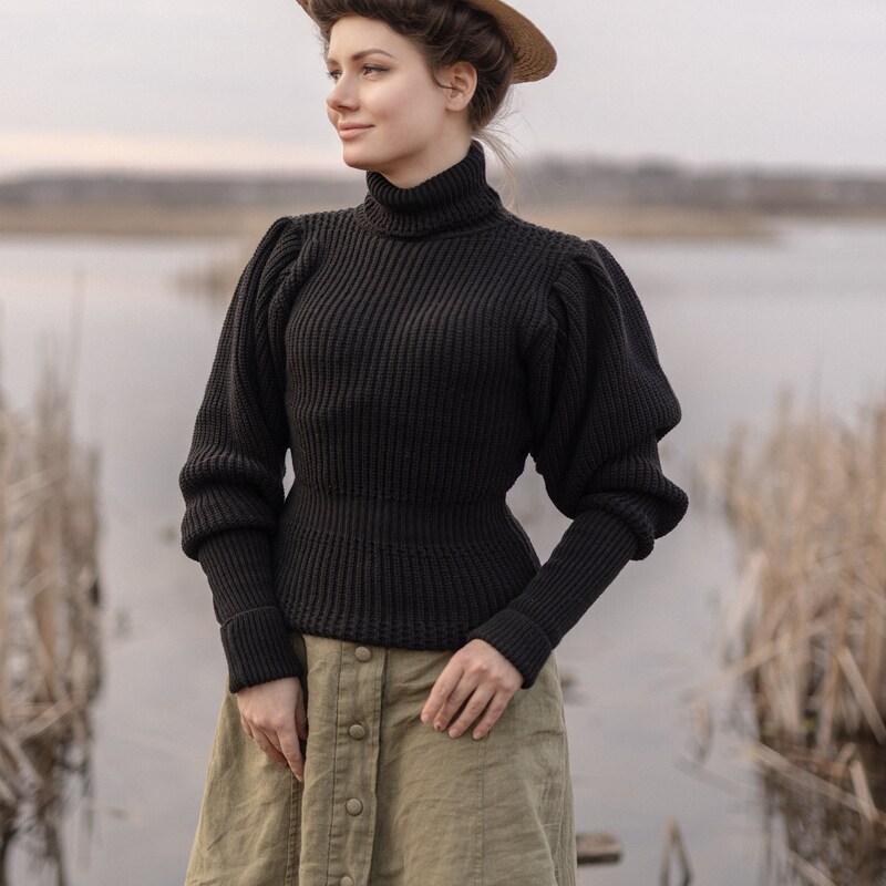 Victorian Wool Sweater - Etsy UK