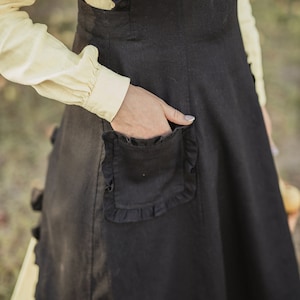 Pinafore "rosa" Victorian Apron, Linen Edwardian Pinafore - Etsy