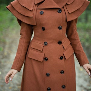 Coat "solomiya" in Edwardian Style Vintage Style Wool Coat - Etsy