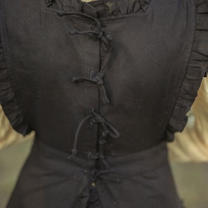 Pinafore "rosa" Victorian Apron, Linen Edwardian Pinafore - Etsy