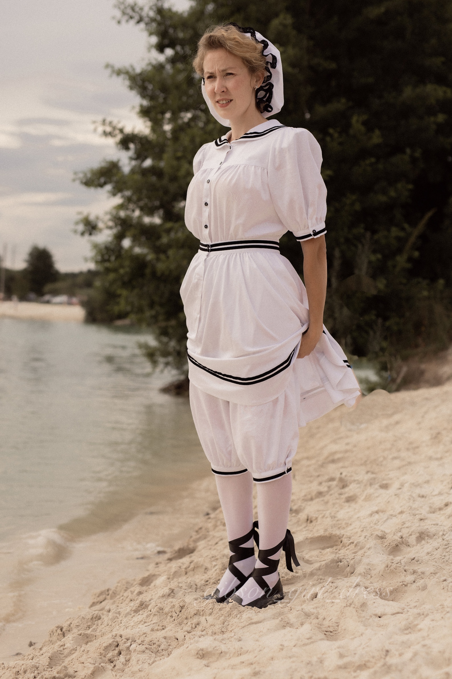 Swimming Suit "amelia" in Edwardian Viktorian Style - Etsy