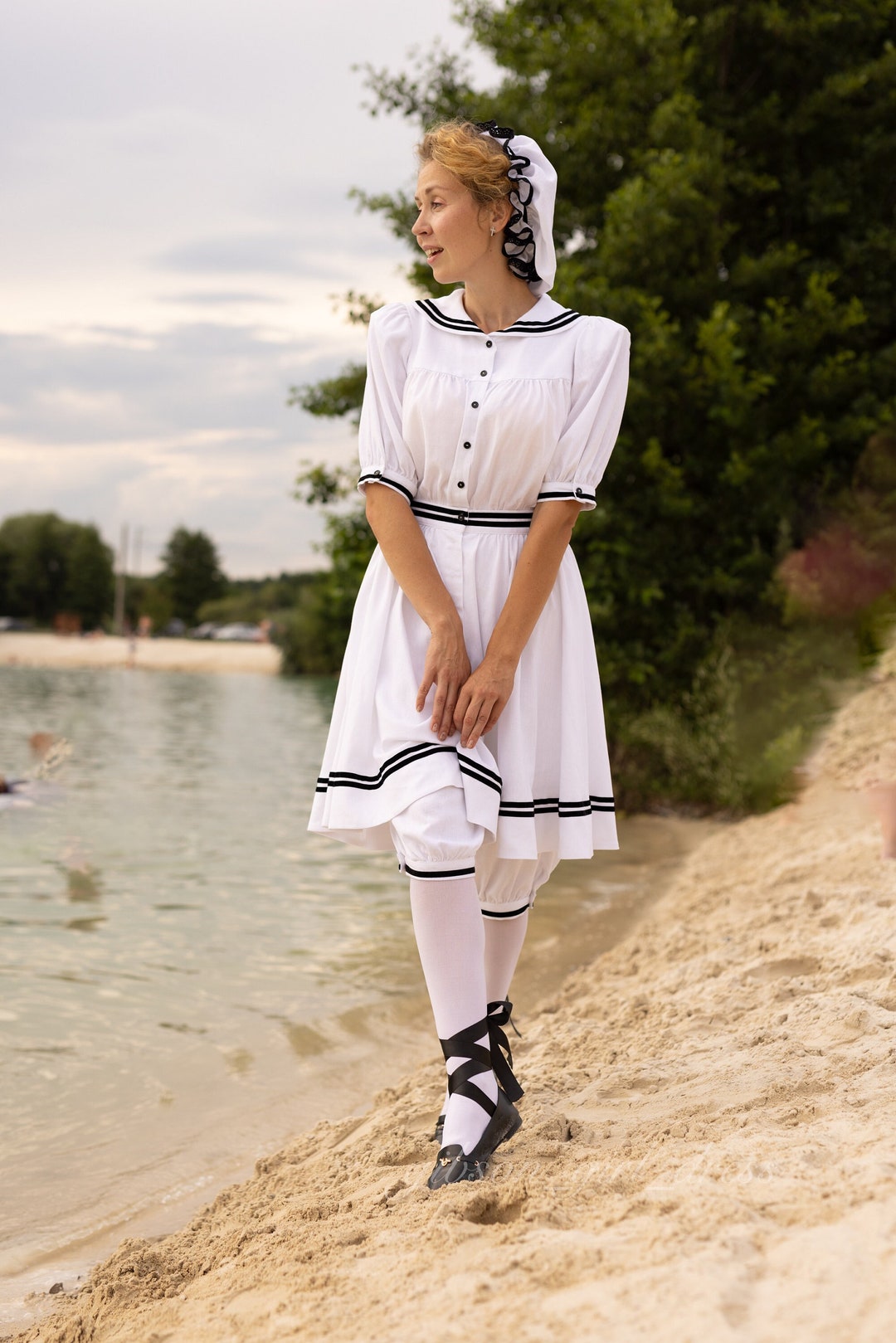 Swimming Suit "amelia" in Edwardian Viktorian Style - Etsy