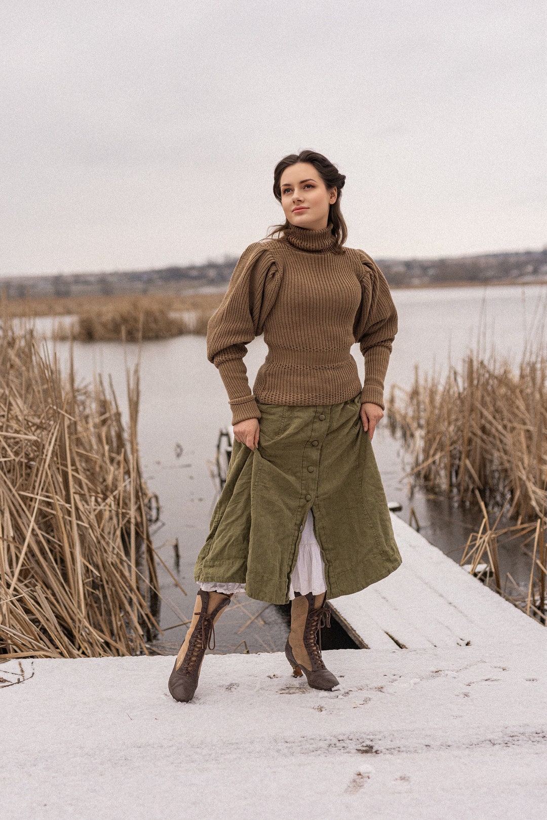 Sweater in Edwardian Victorian Style for Cycling Bicycle 1897 Leg of ...